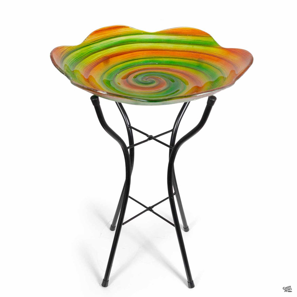 Glass Birdbath with Stand — Green Acres Nursery & Supply