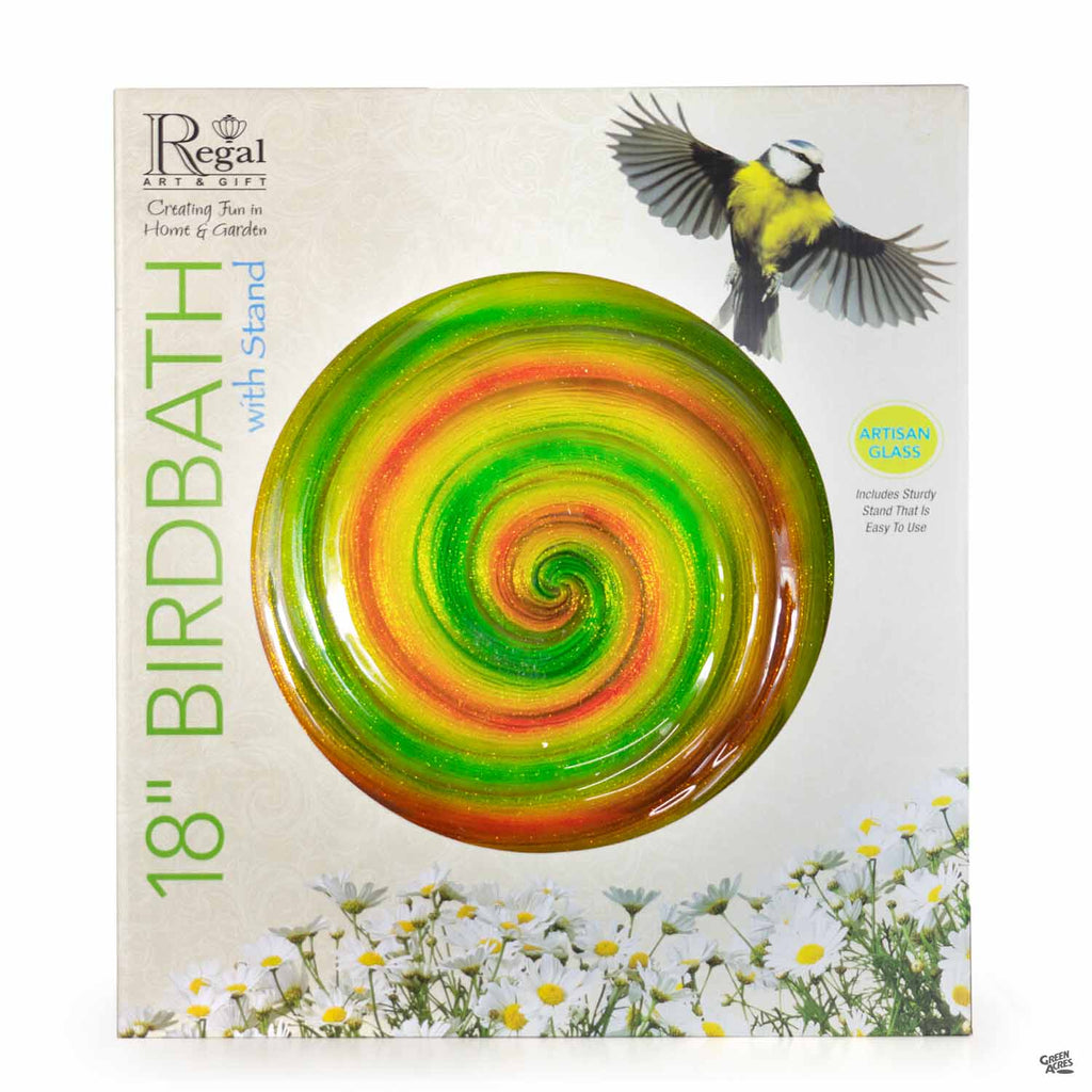 Glass Birdbath with Stand — Green Acres Nursery & Supply