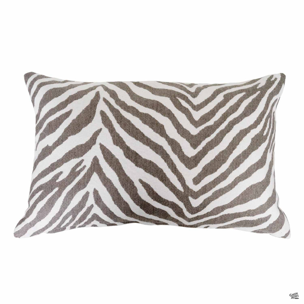 Sunbrella® Outdoor All-Weather Lumbar Pillow | Namibia Grey — Green ...